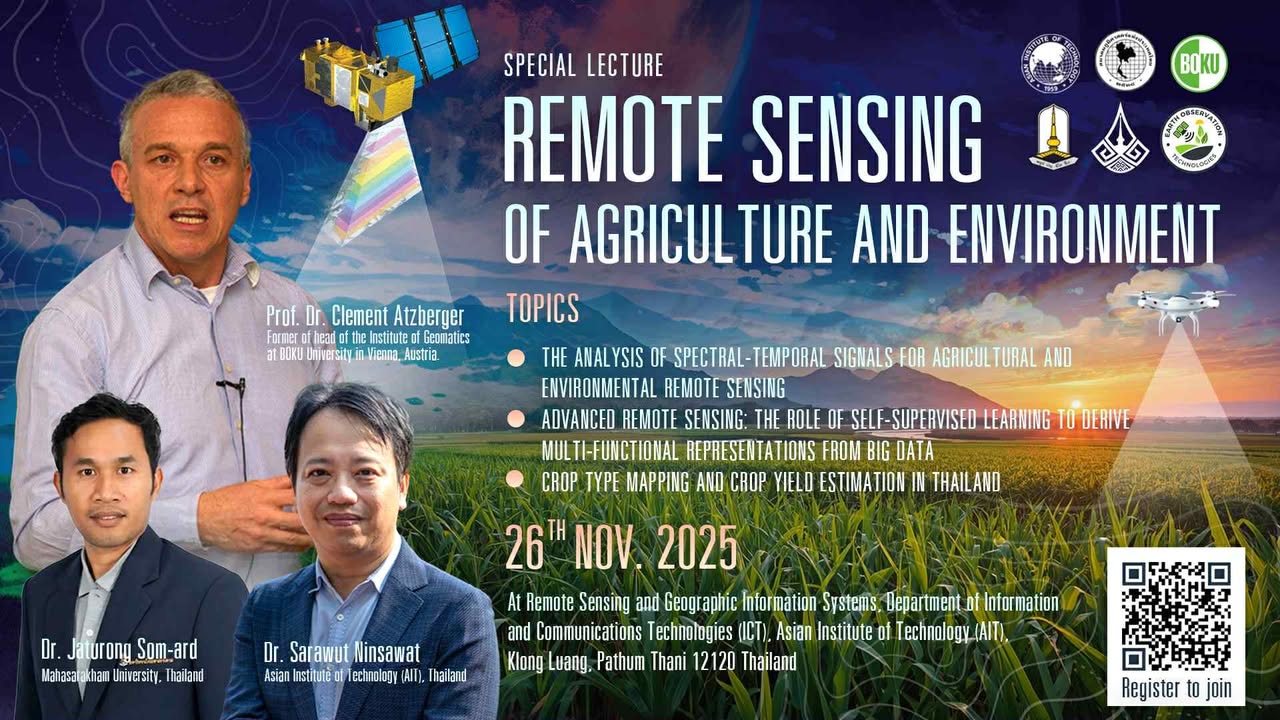 Special Lecture: Remote Sensing of Agriculture and Environment – สมาคม ...